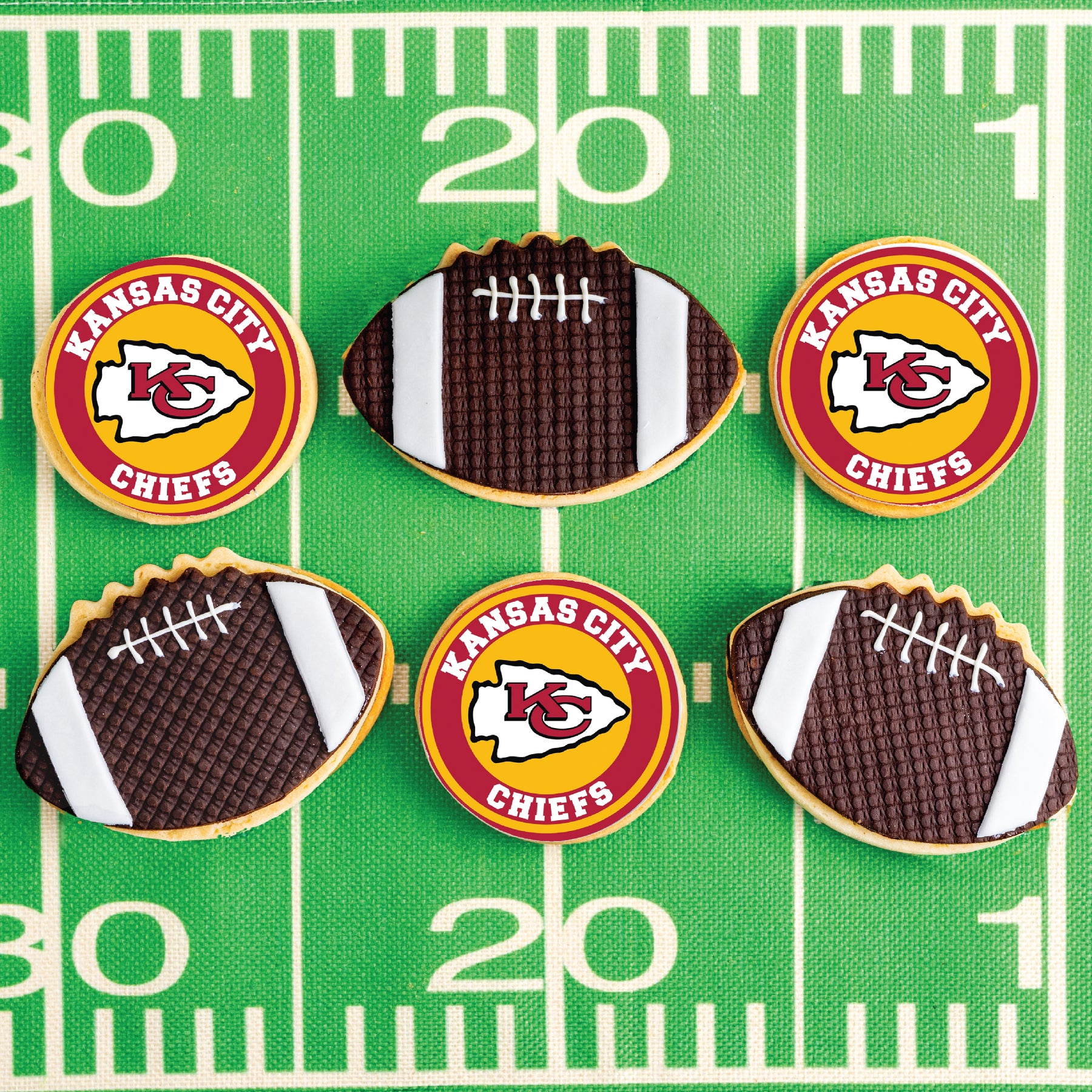 Kansas Chiefs Football Cookies