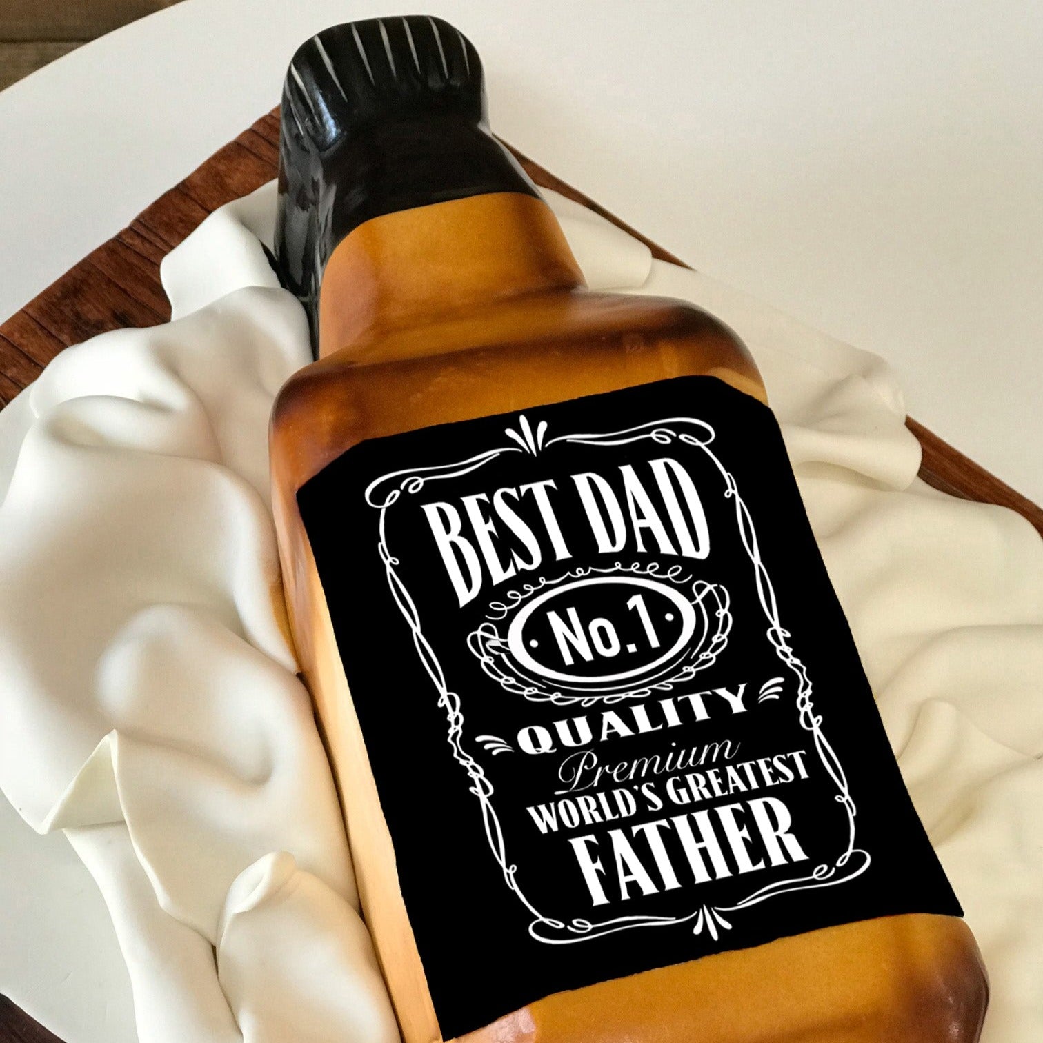 Jack Daniels Bottle Cake - Best Whiskey Bottle Cake for Dad
