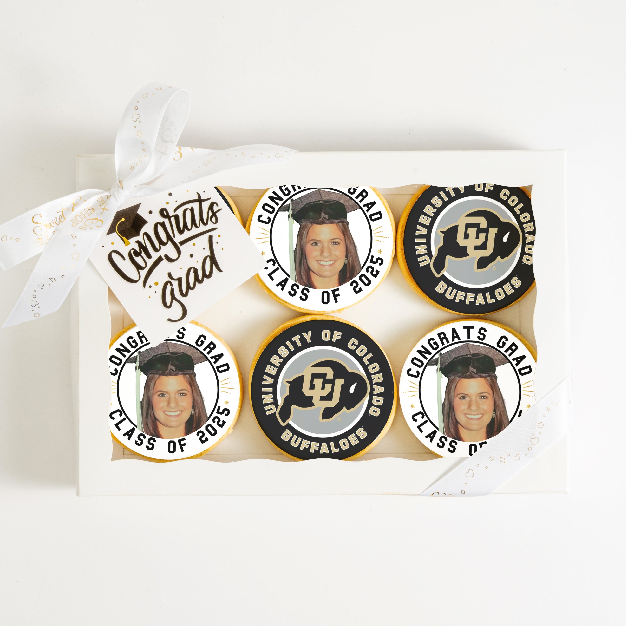 Custom Grad Cookies - University of Colorado Boulder Graduation Cookies