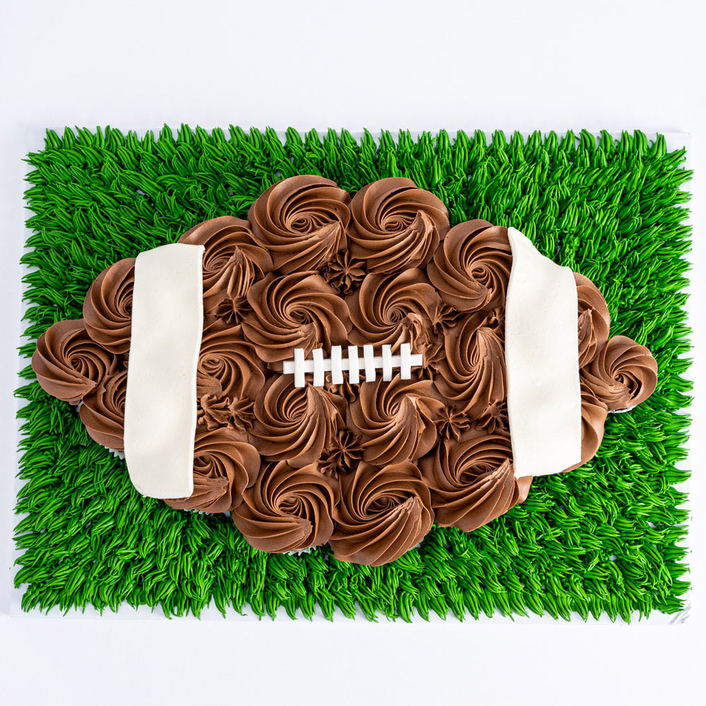 Football Cupcake Cake Next-day Delivery in Los Angeles