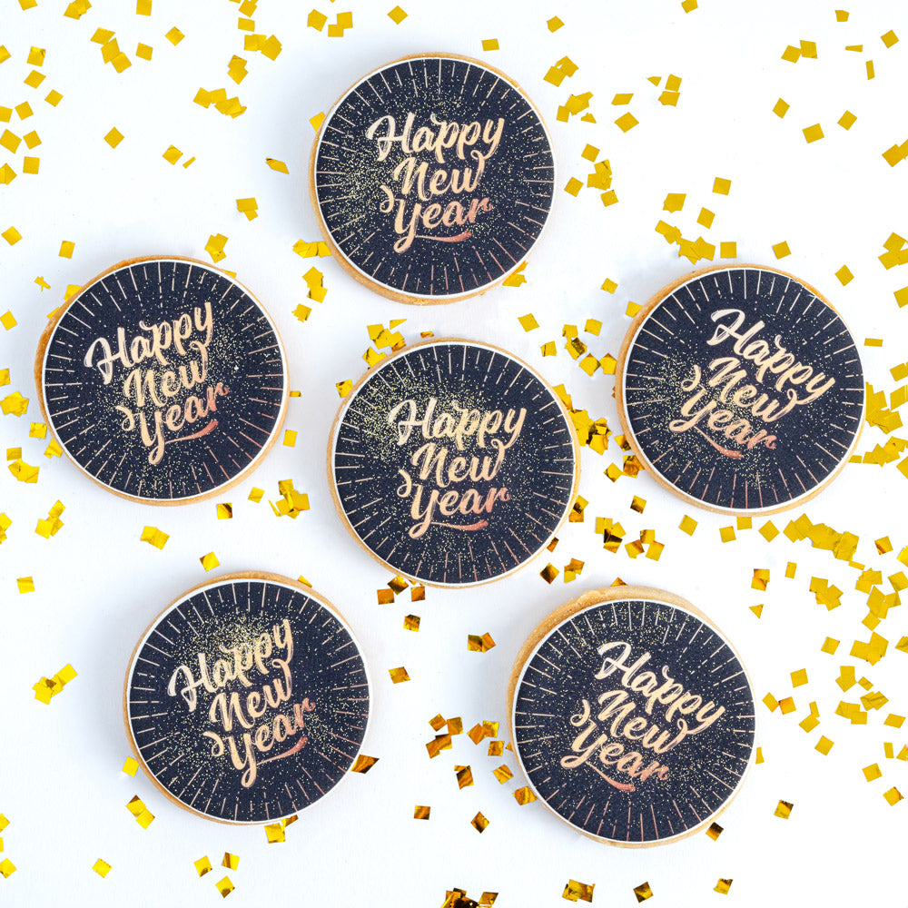 Happy New Year Custom Decorated Cookies Delivered Nationwide
