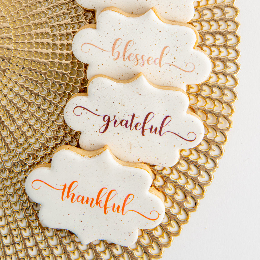 Custom Thankful, Grateful, Blessed Cookies Delivered Nationwide