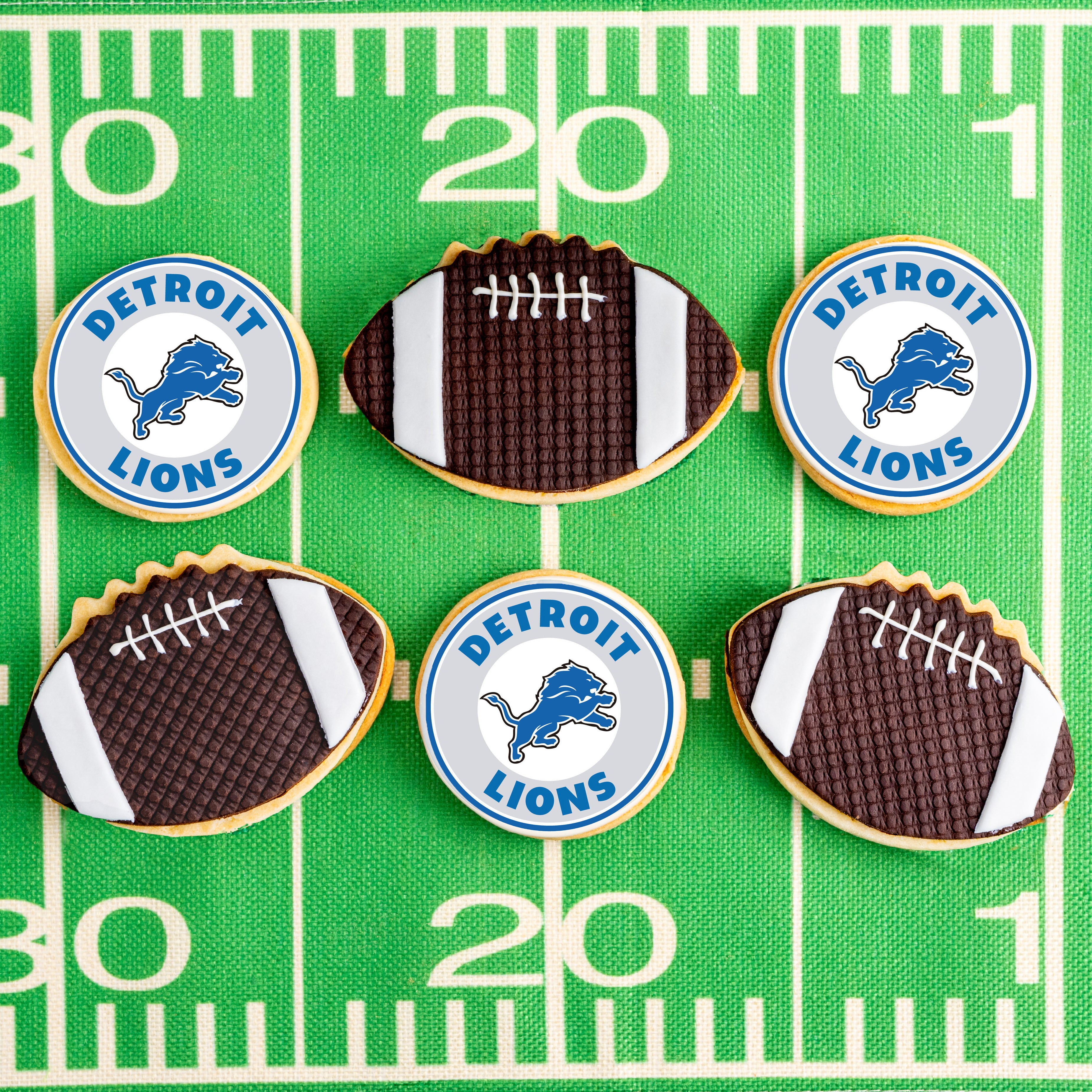 Detroit Lions Football Cookies