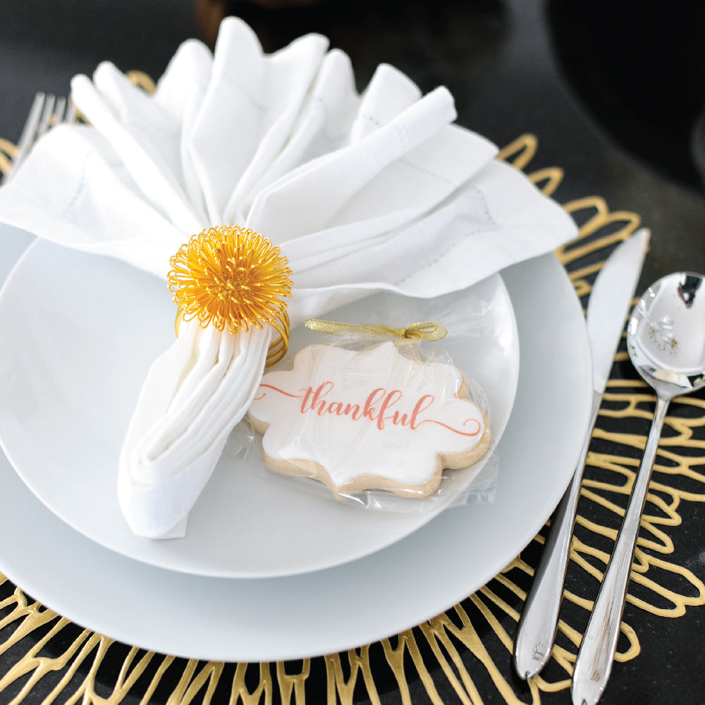 Thankful Place Setting Cookie Delivery - Custom Thanksgiving Cookies