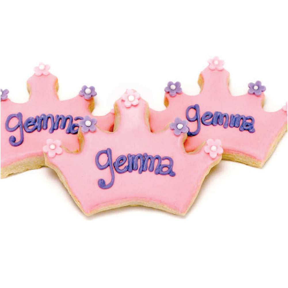 Princess Name Crown Cookies