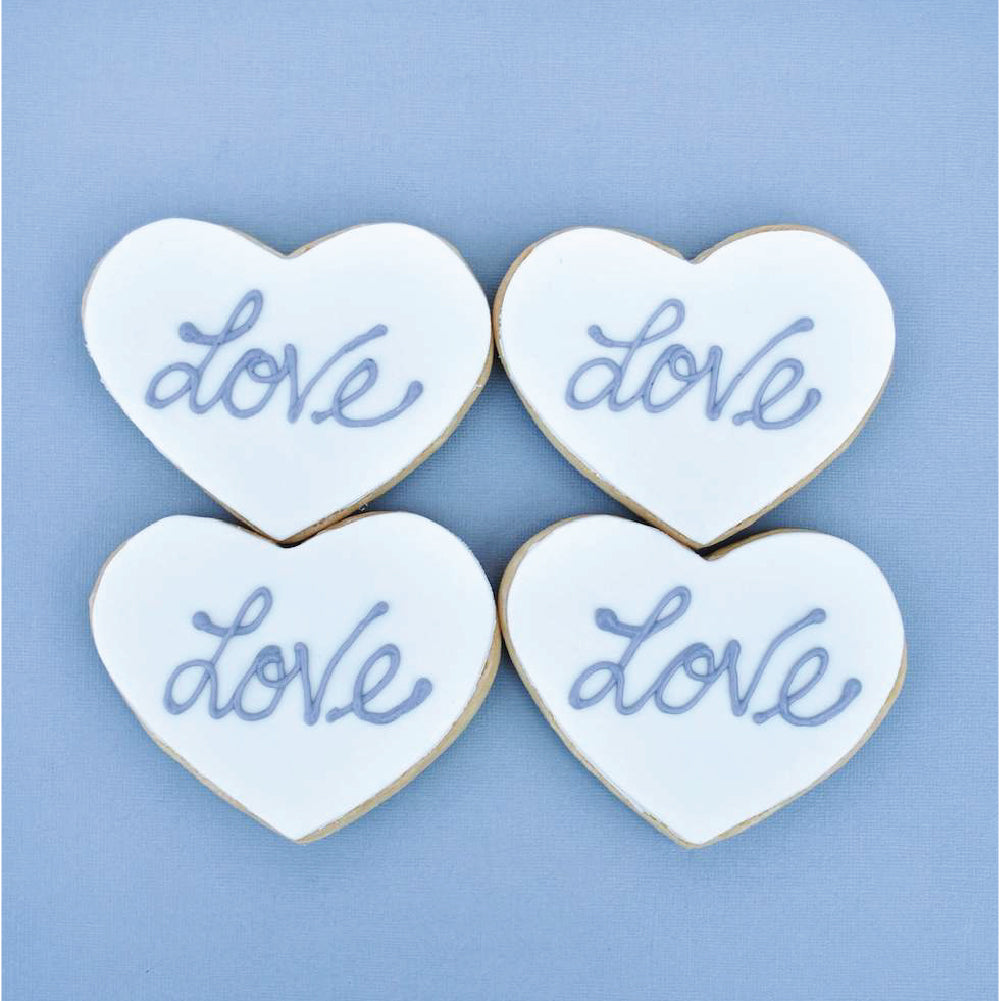 Love Blue Heart Cookies Delivered Nationwide