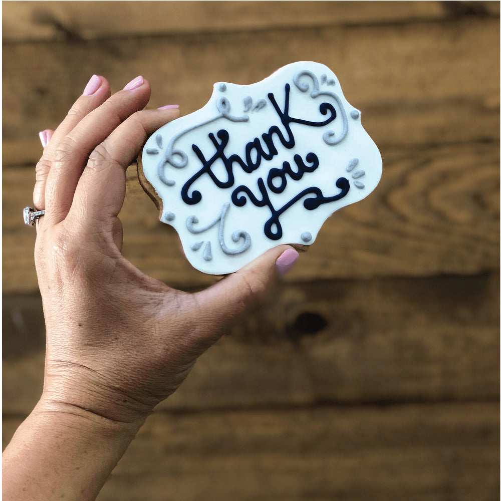 Thank You Cookies Lettering Techniques Thank You Plaque Decorated
