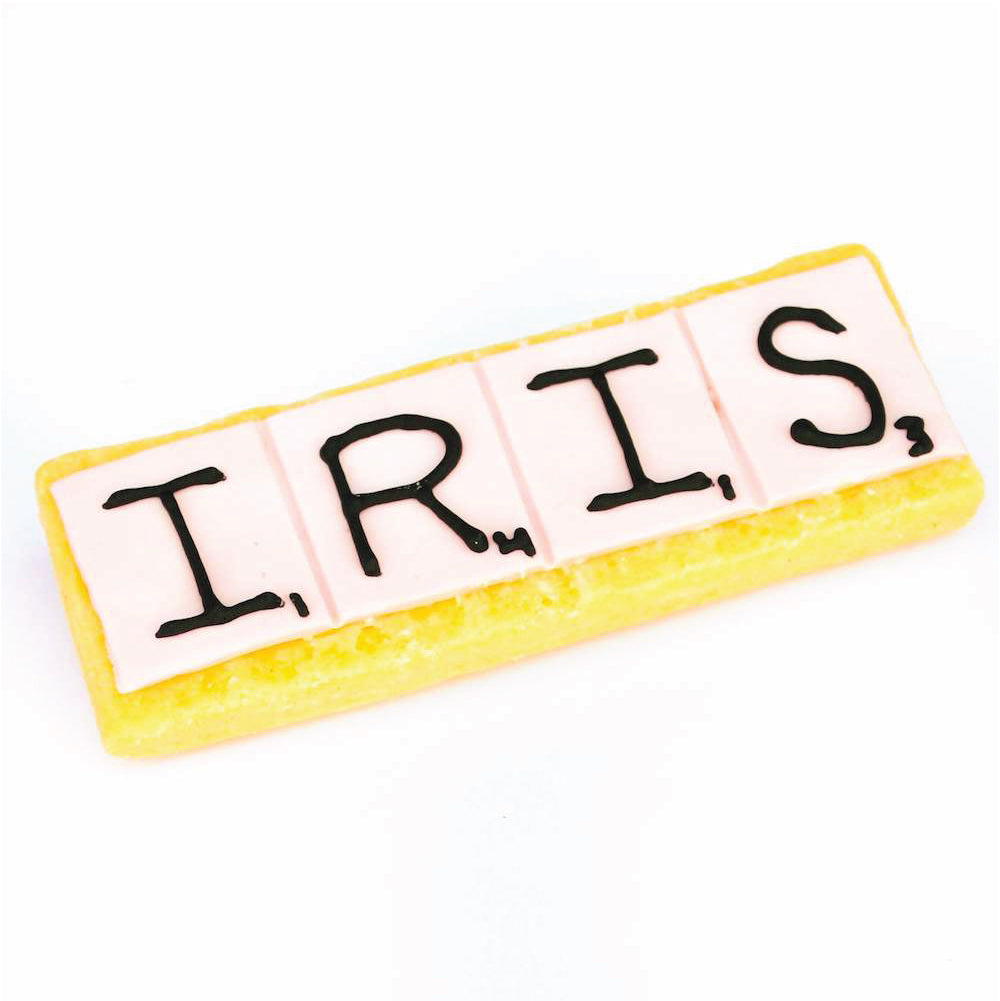 Iris Scrabble Cookies