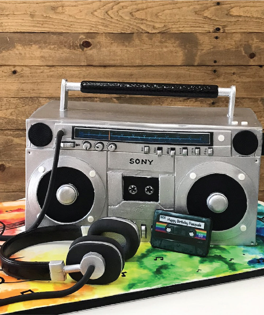 90's Hip Hop Boom Box Cake