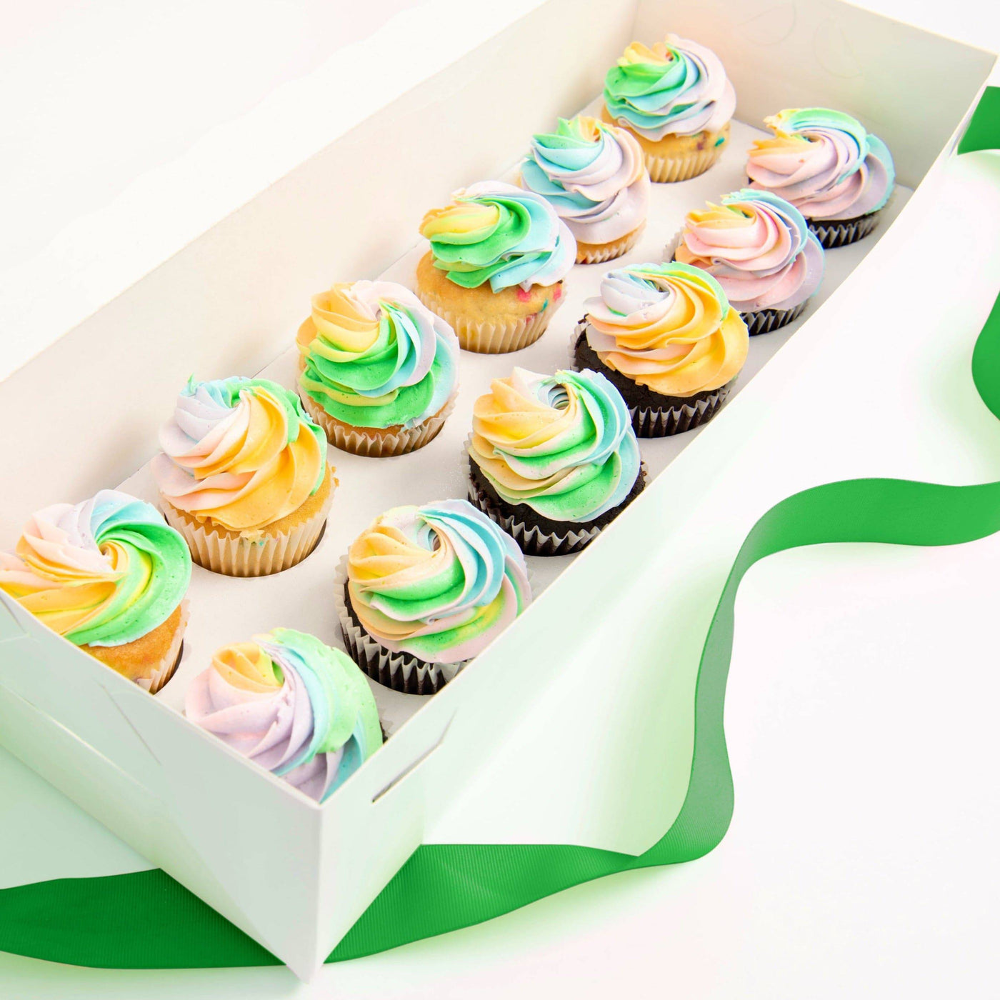 St. Patrick's Day Rainbow Cupcakes Delivery Los Angeles