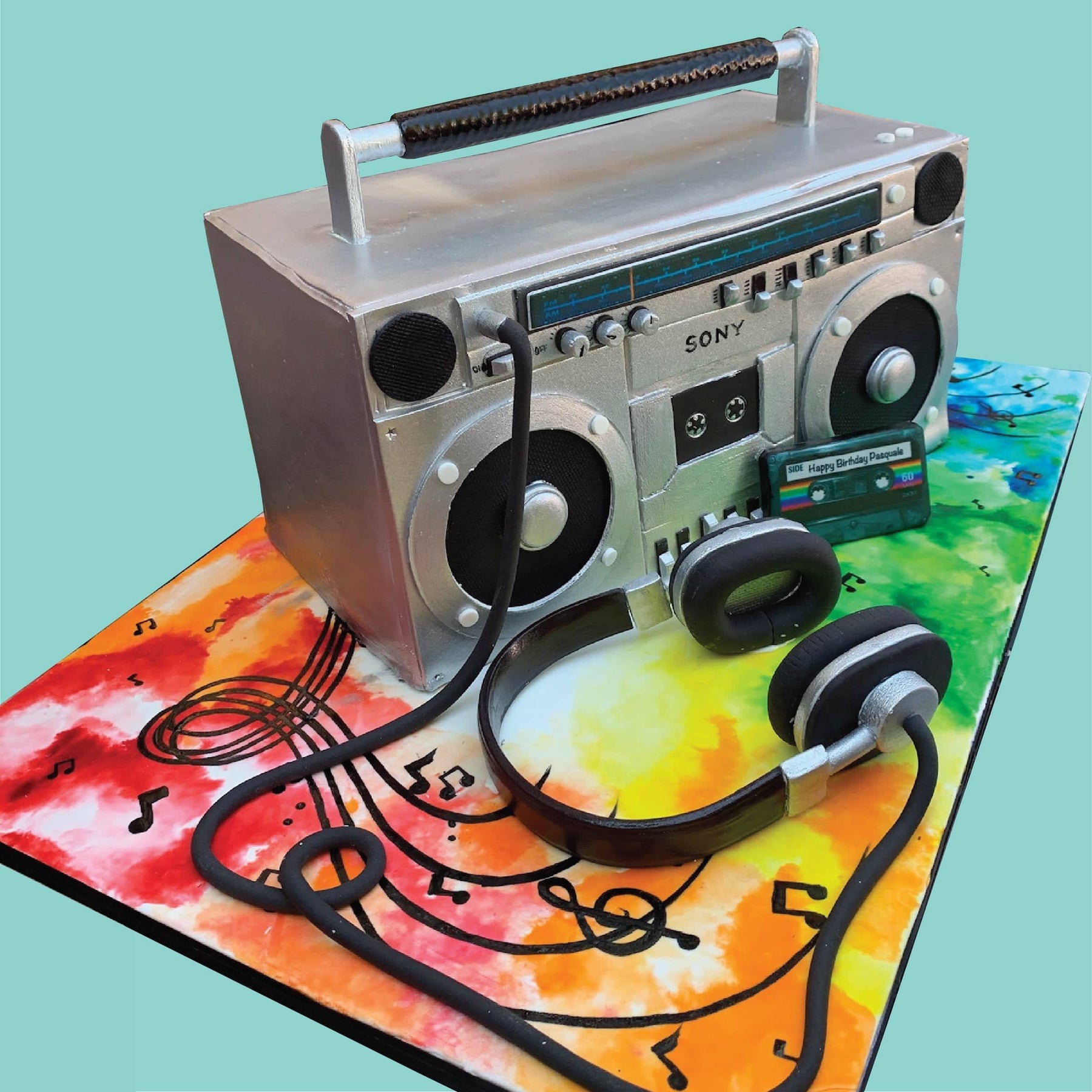 90's Hip Hop Boom Box Cake