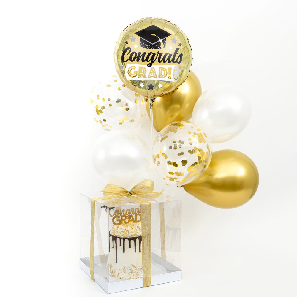 Graduation Cake & Balloon Bundle Delivery Los Angeles
