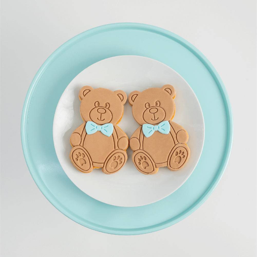 Teddy Bear Baby Boy Cookies