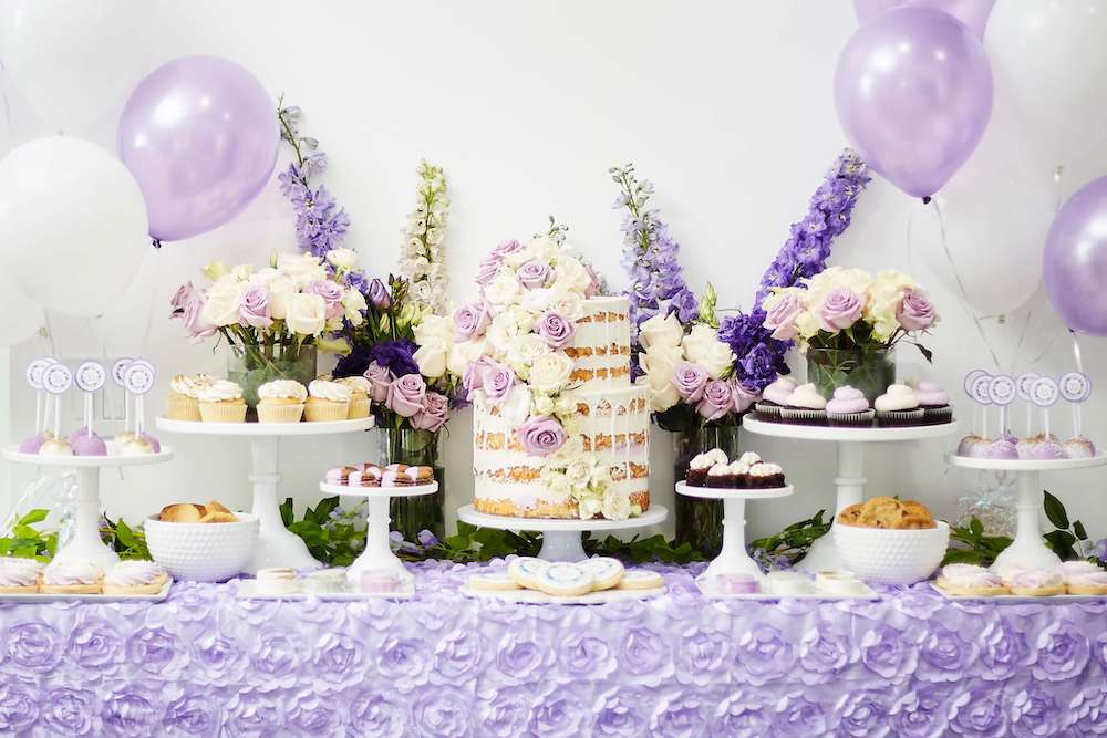 Lavender Birthday Dessert Table