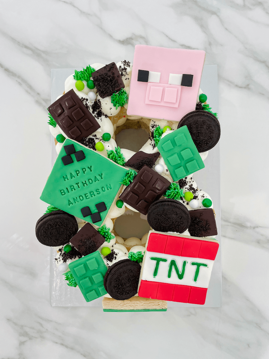 Minecraft Number Cake