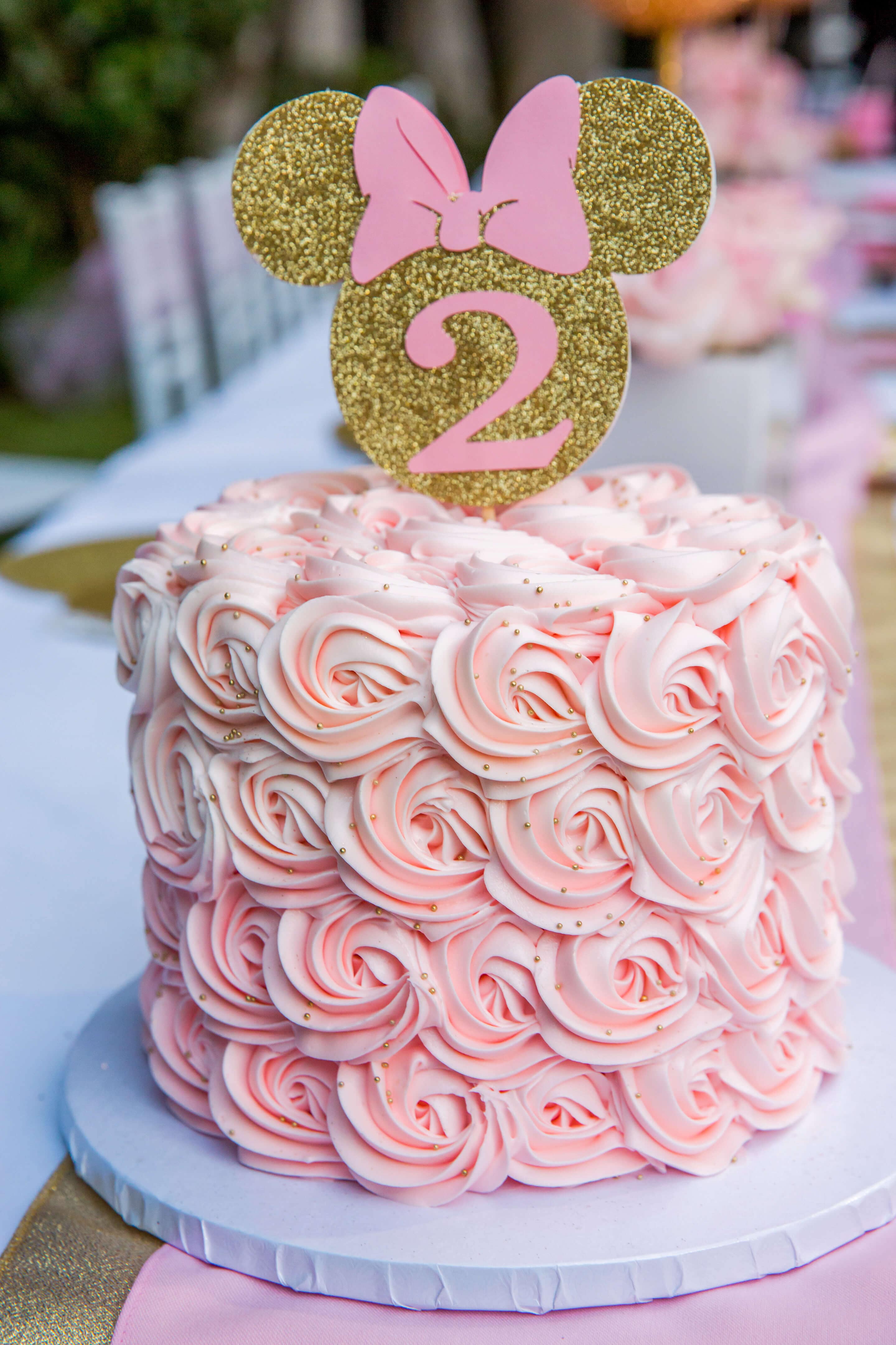Minnie Mouse Rosette Cake