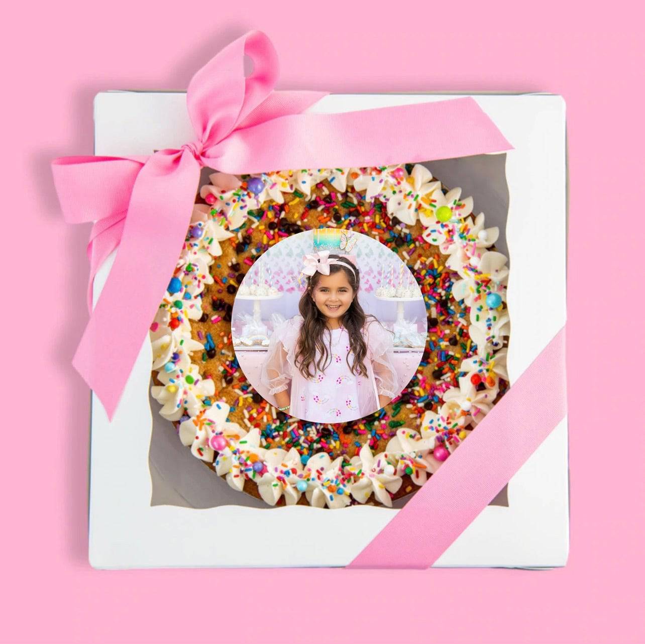 Custom Photo Cookie Cake for Birthday & Special Occasions