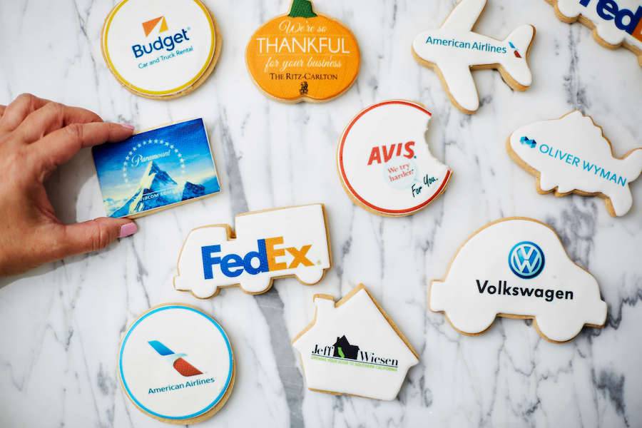 Shaped Logo Cookies Delivered Nationwide