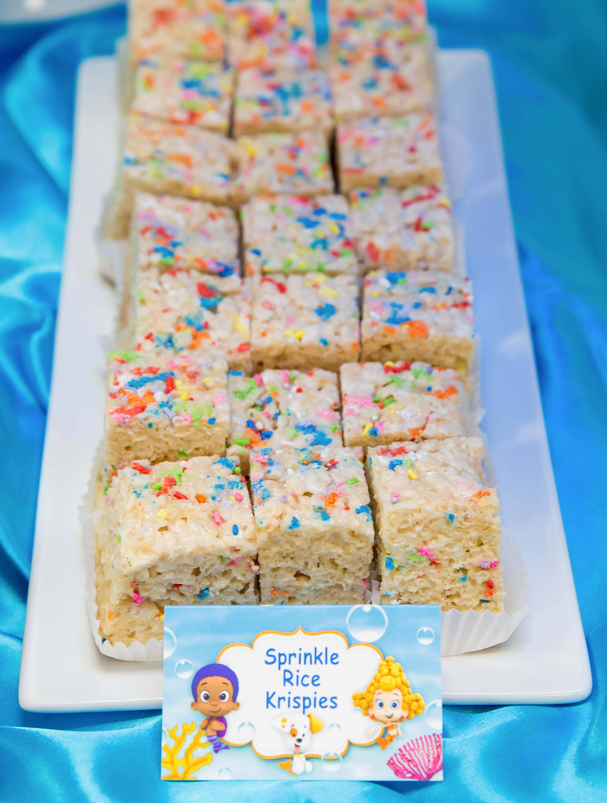 Sprinkle Rice Krispie Treat Bites