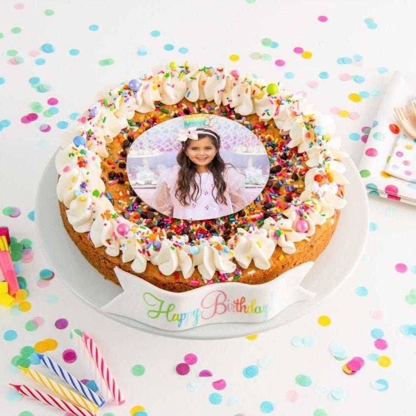 Custom Photo Cookie Cake for Birthday & Special Occasions